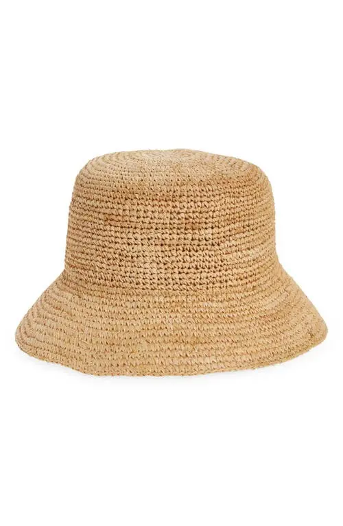 L*Space Isadora Straw Bucket Hat - Natural