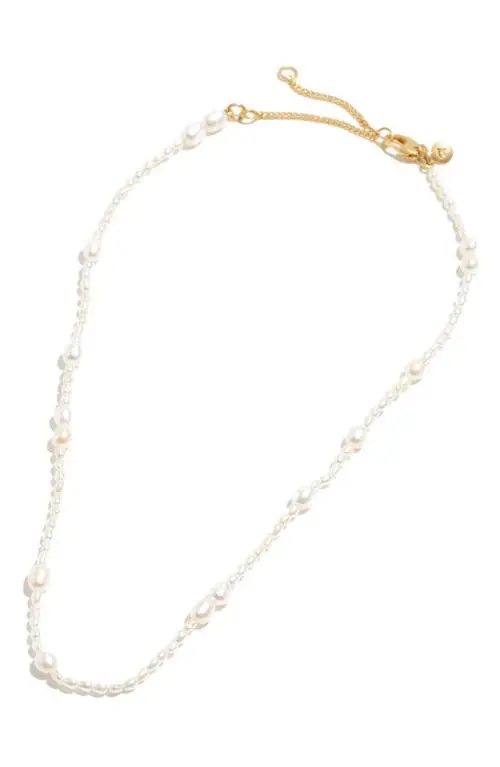 Madewell Pearl Beaded Choker Necklace - Freshwater Pearl