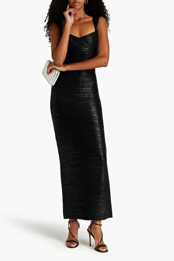 Herve Leger Metallic Bandage Gown