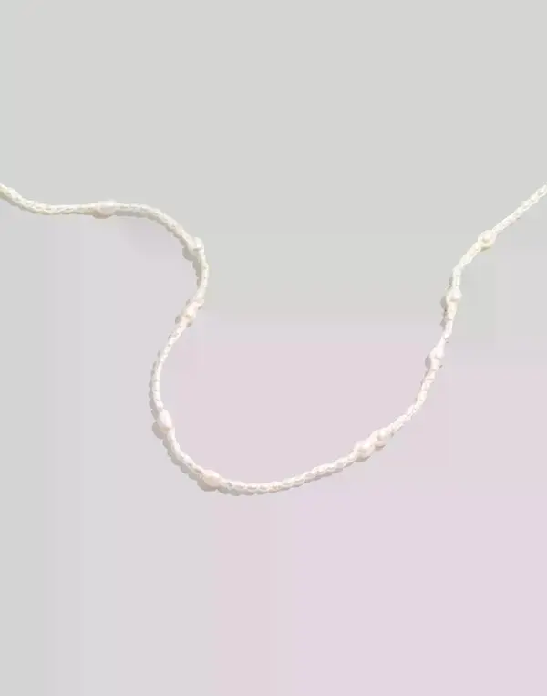 Madewell Mixed Pearl Choker Necklace - Freshwater Pearl