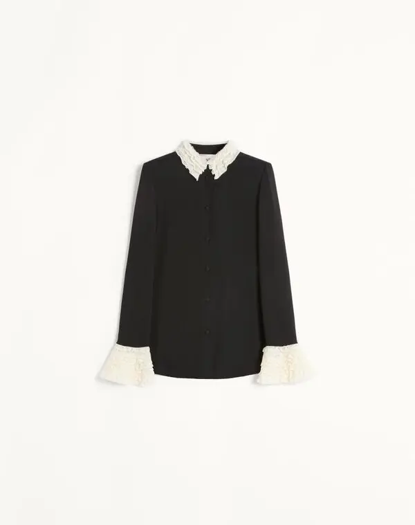 Valentino Garavani Georgette Blouse - Black/ivory