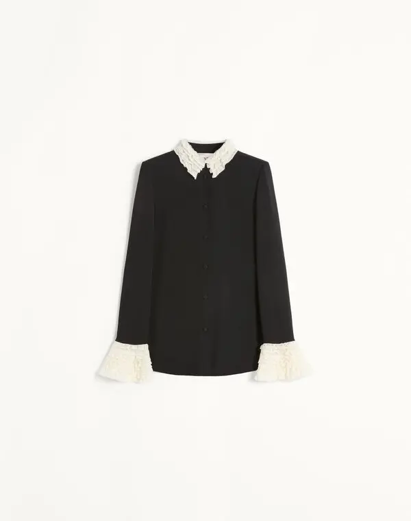 Valentino Garavani Georgette Blouse - Black/ivory