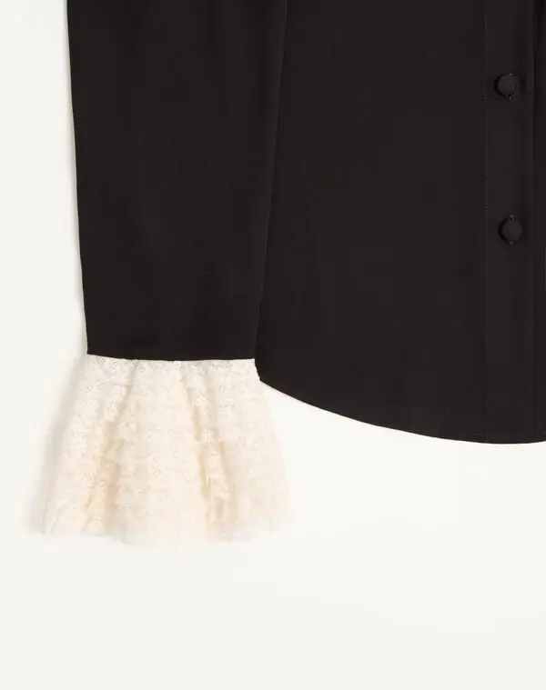Valentino Garavani Georgette Blouse - Black/ivory