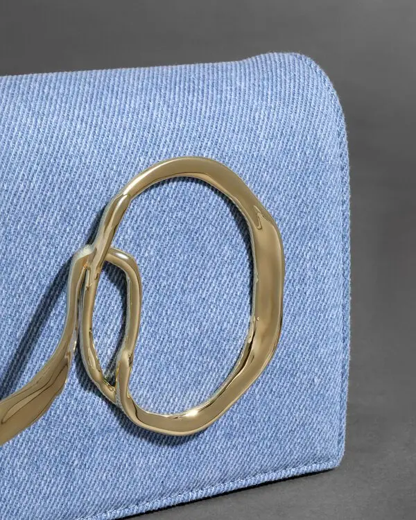 Alexis Bittar Twisted Side Handle Clutch Purse - Gold