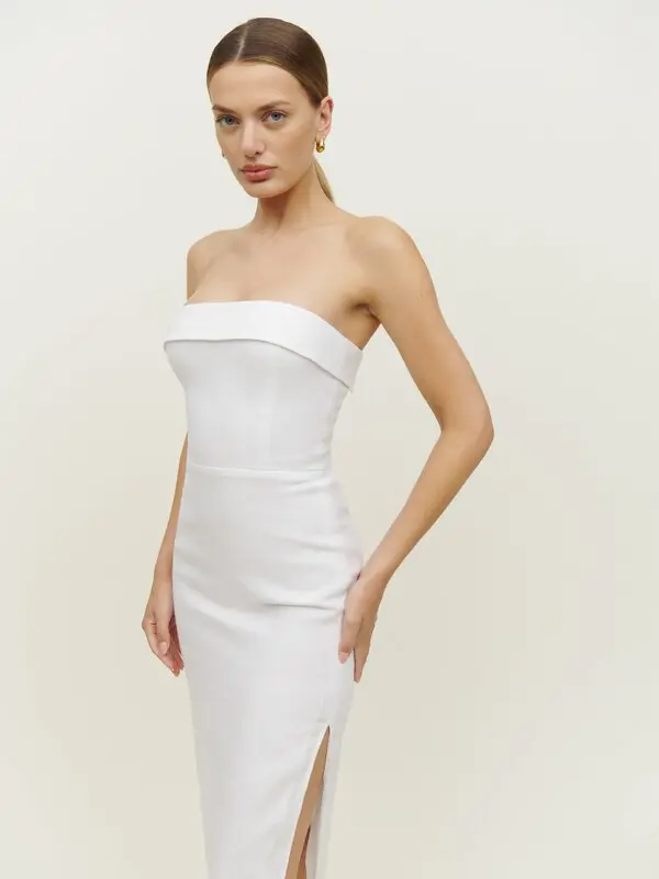 Reformation Marcella Linen Dress In White - 70% Off | Editorialist