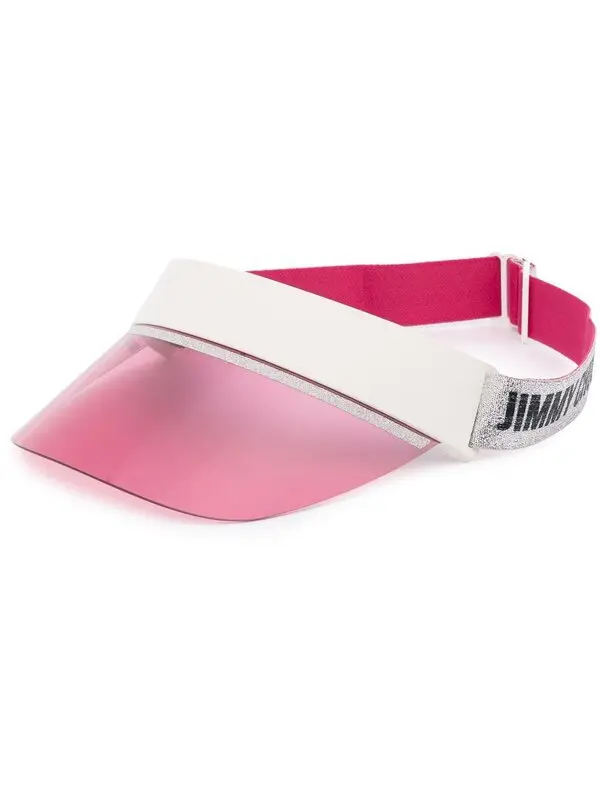JIMMY CHOO Logo Embroidered Visor - Pink