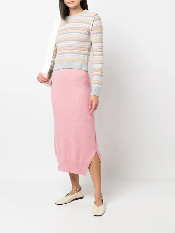 BARRIE High-waisted Knit Skirt - Pink