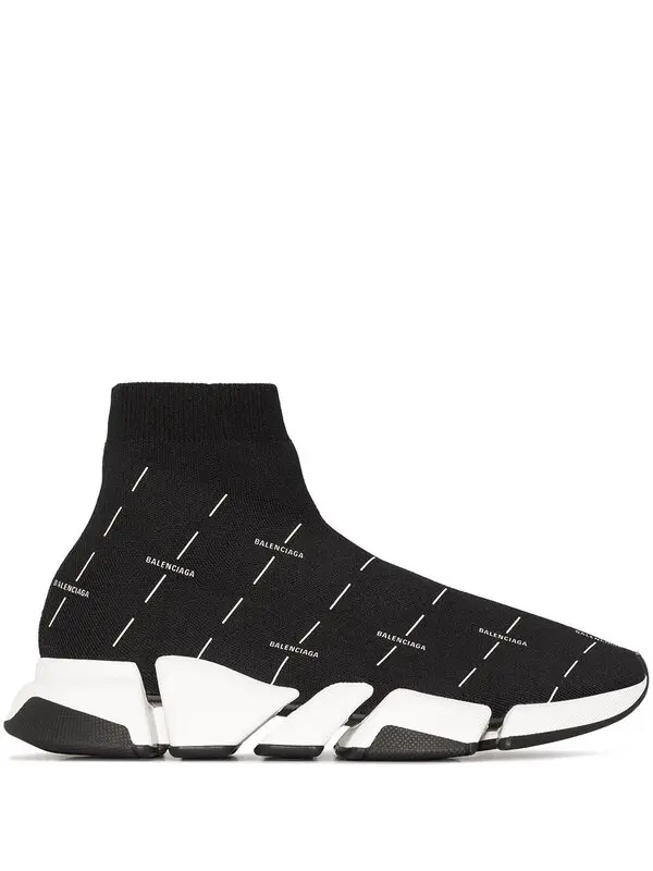 Balenciaga Speed 2.0 Knitted Sneakers - Black
