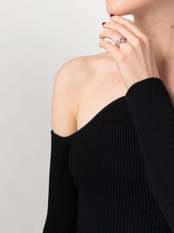 COURBET 18kt Recycled White Gold Diamond Ring - Silver