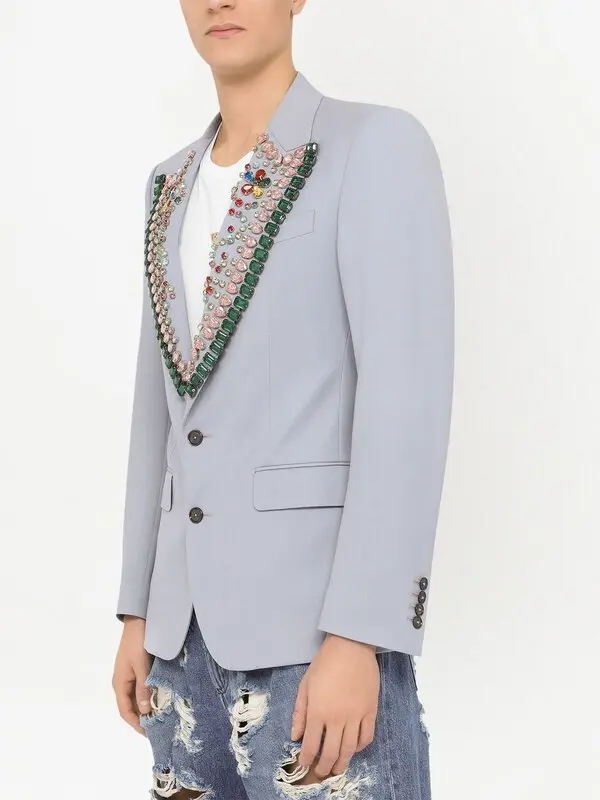 Dolce & Gabbana Sicilia-fit Embellished Single-breasted Blazer