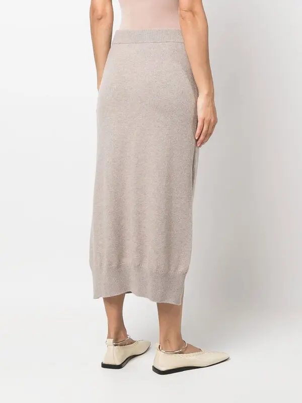 BARRIE High-waisted Knit Skirt - Neutrals