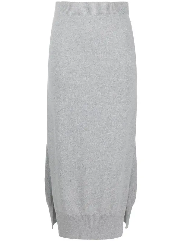 BARRIE High-waisted Knit Skirt - Grey
