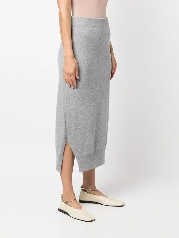 BARRIE High-waisted Knit Skirt - Grey