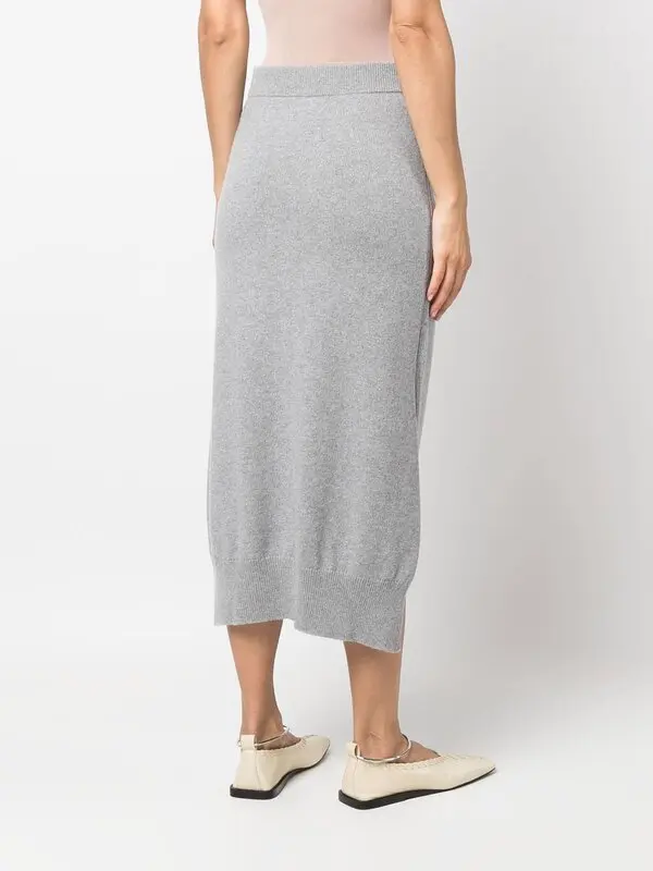 BARRIE High-waisted Knit Skirt - Grey