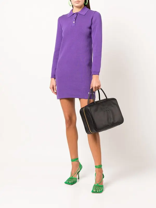 Miu Miu Top-handle Leather Laptop Bag