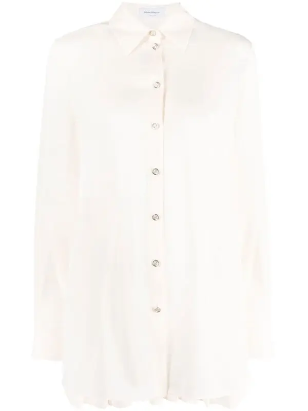 FERRAGAMO Pleat-detail Long-sleeve Shirt