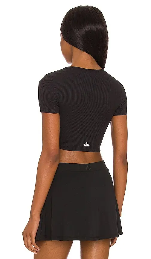 Alo Yoga Ribbed Knotty Short Sleeve
