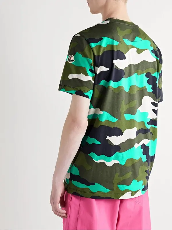 Moncler Camouflage-print Cotton-jersey T-shirt
