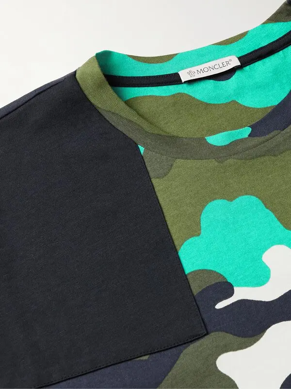 Moncler Camouflage-print Cotton-jersey T-shirt