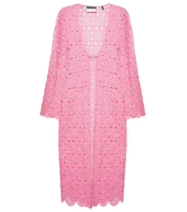 Remain Birger Christensen Kwamie Crochet Beach Cover-up - Pink