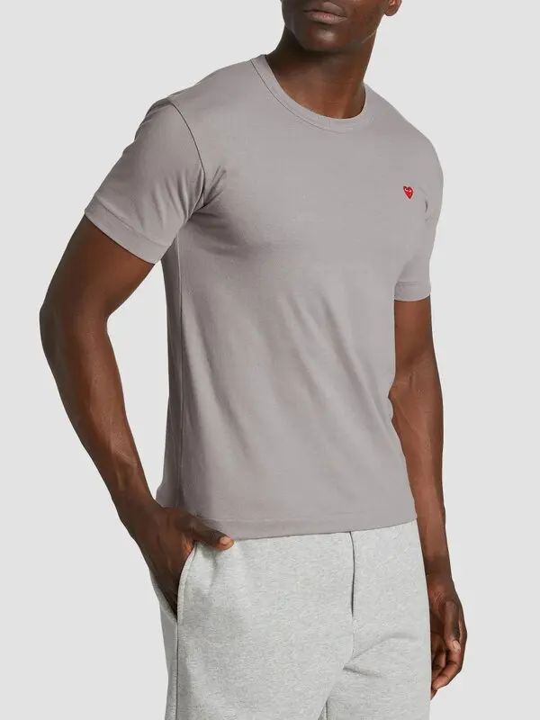 Play Comme Des Garcon Heart Crewneck T-shirt - Blue