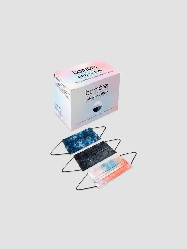 BARRIERE Tie-dye & Ombré Face Masks 60-pack - Assorted
