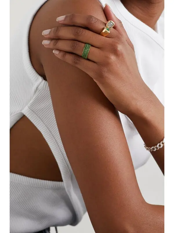 Shay 18-karat Garnet Stacked Ring