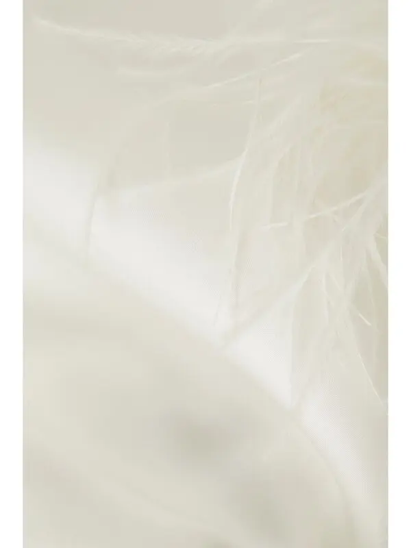 16Arlington Odessa Feather-trimmed Mini Dress