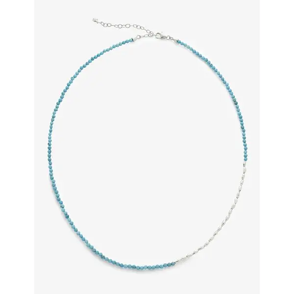 Monica Vinader Mini Nugget Turquoise Beaded Necklace - Blue