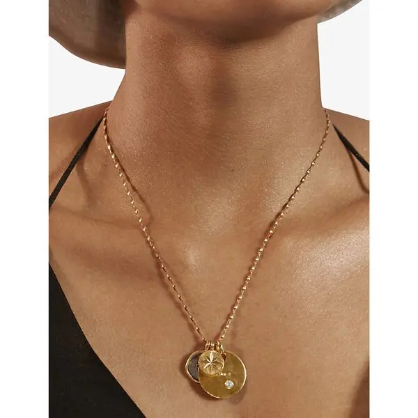 Monica Vinader 18ct Yellow -plated Vermeil Sterling Silver Pendant Necklace - Gold