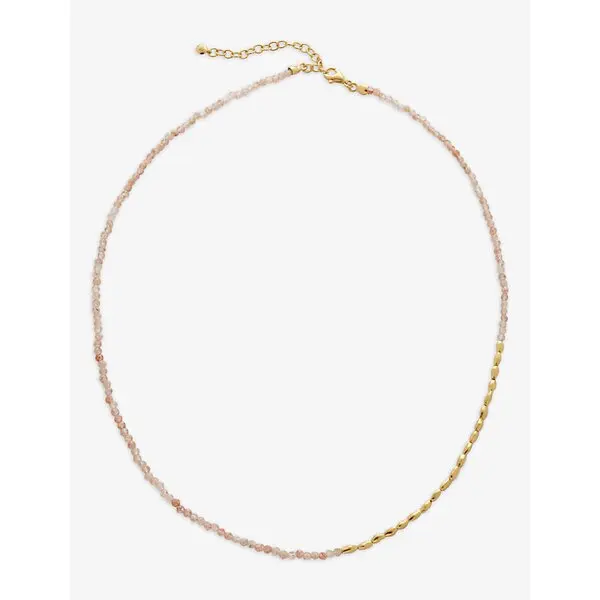 Monica Vinader Mini Nugget Sandstone Necklace - Gold