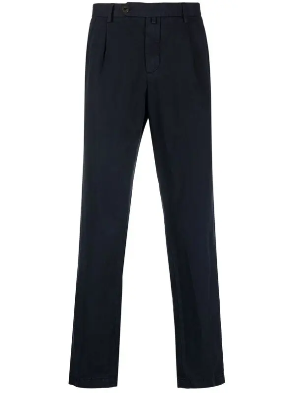 BRIGLIA 1949 Straight Leg Cotton Chinos - Blue