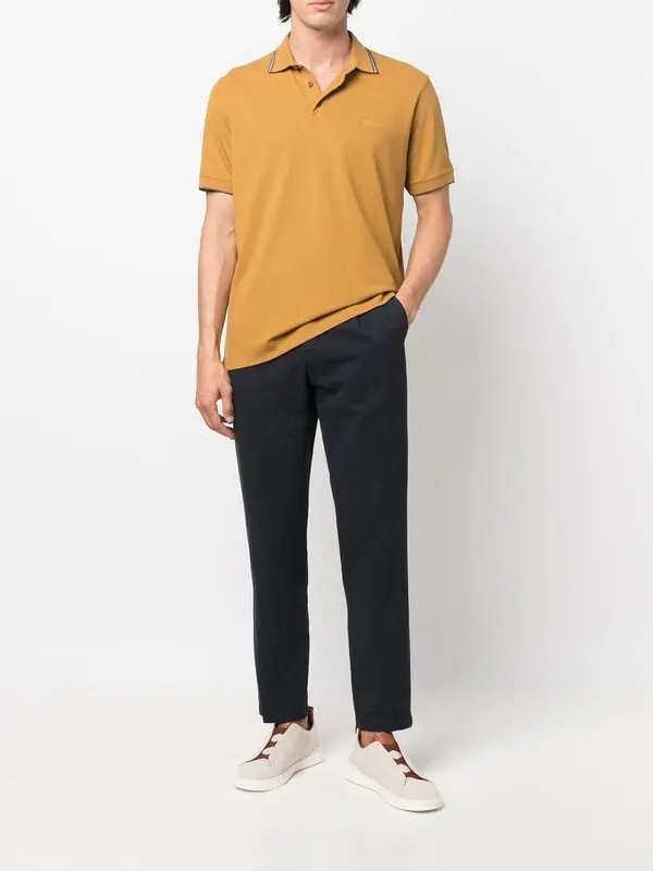 BRIGLIA 1949 Straight Leg Cotton Chinos - Blue