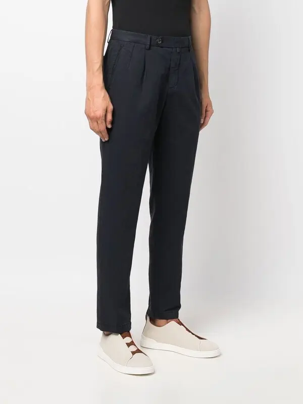 BRIGLIA 1949 Straight Leg Cotton Chinos - Blue