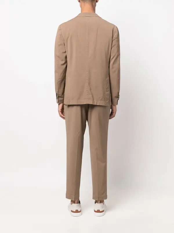 DELL'OGLIO Double-breasted Wool Suit - Neutrals