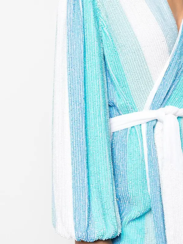 Retrofete Gabrielle Striped Wrap Dress - Multicolour