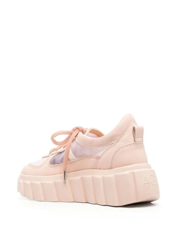 Agl Blondie Grid Platform Sneakers - Pink