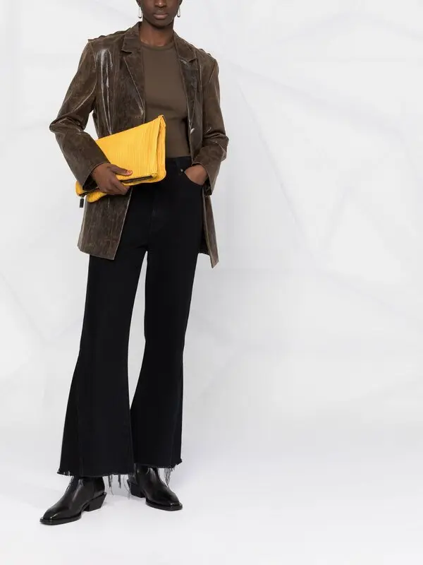 NUMERO 10 Crease-effect Crossbody Bag