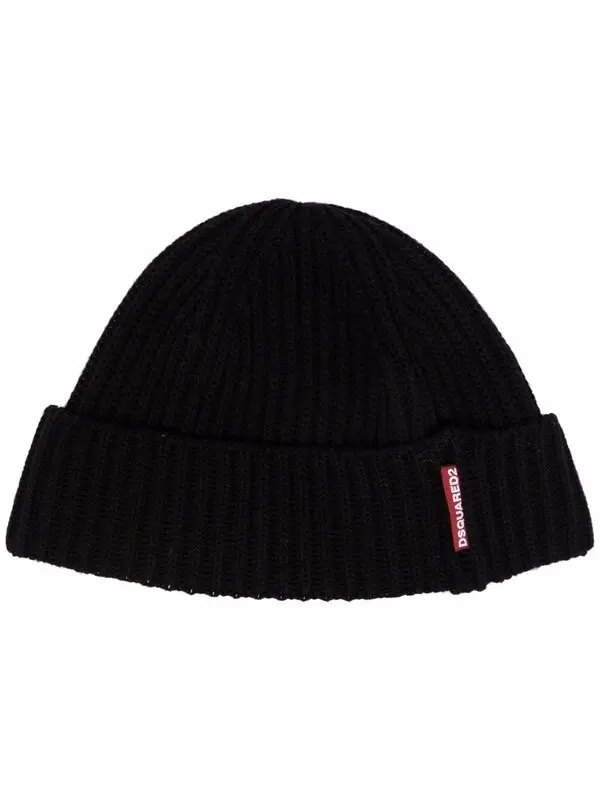 Dsquared2 Ribbed-knit Beanie - Black