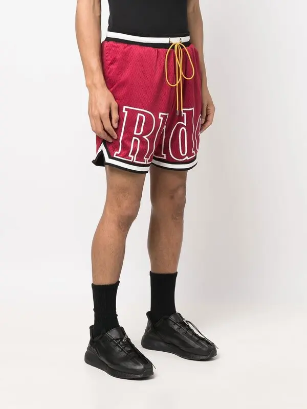 Rhude Logo Print Drawstring Shorts