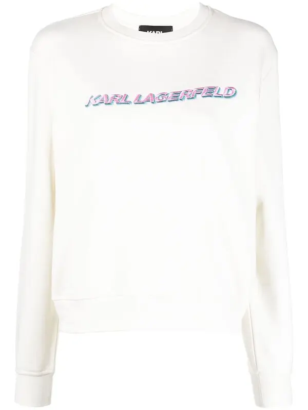 Karl Lagerfeld Future Logo Sweatshirt - White