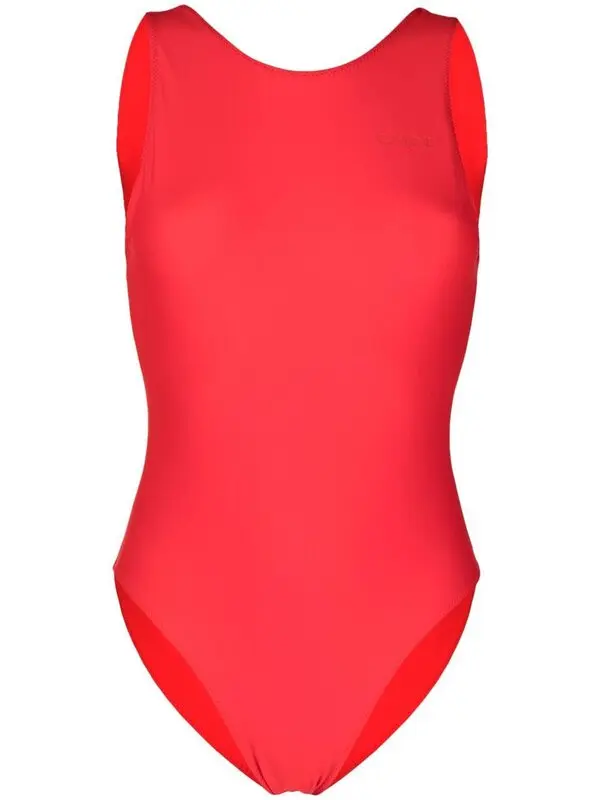 GANNI Recycled Scoop-back Swimsuit