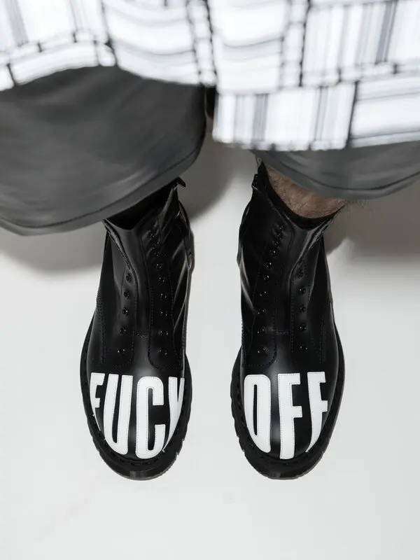 VTMNTS Slogan-print Boots