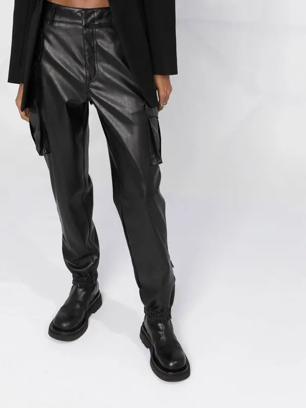 Ermanno Scervino Faux-leather Cargo-pocket Trousers