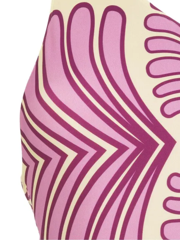 ADRIANA DEGREAS One-shoulder Printed Swimsuit