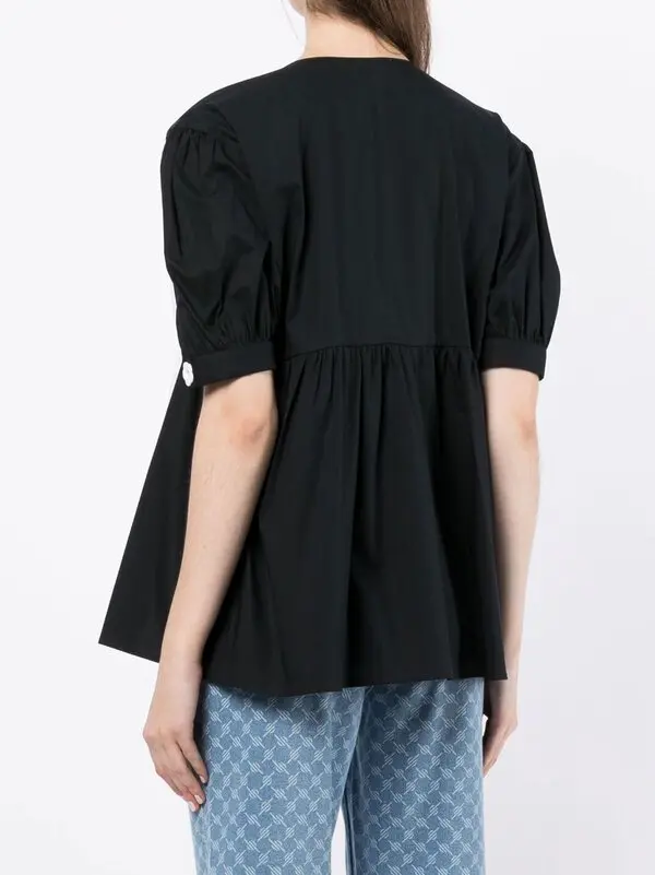 Vivetta Colour-block Ruffled Blouse