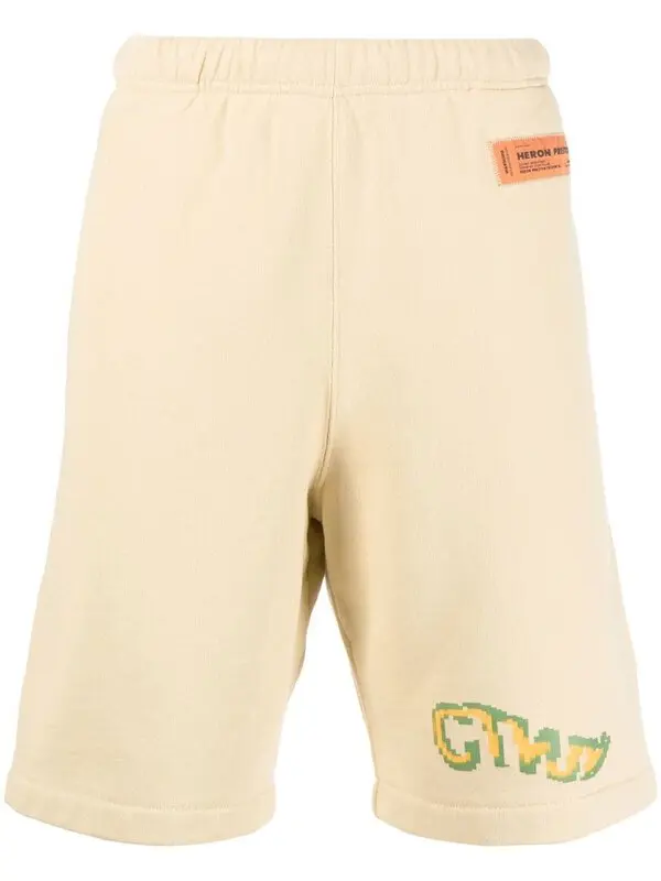 Heron Preston Logo-embellished Track Shorts - Neutrals