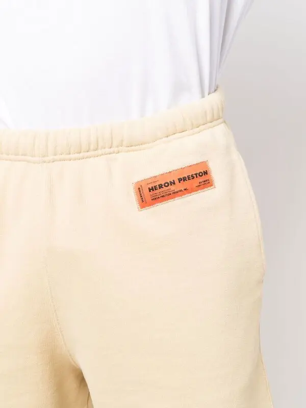 Heron Preston Logo-embellished Cotton Track Shorts