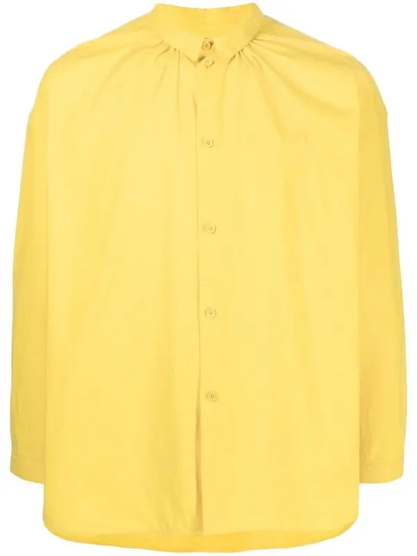 TOOGOOD Gathered Long-sleeve Linen Shirt
