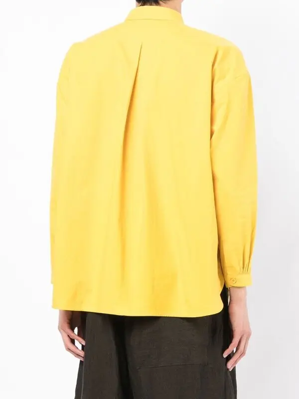 TOOGOOD Gathered Long-sleeve Linen Shirt